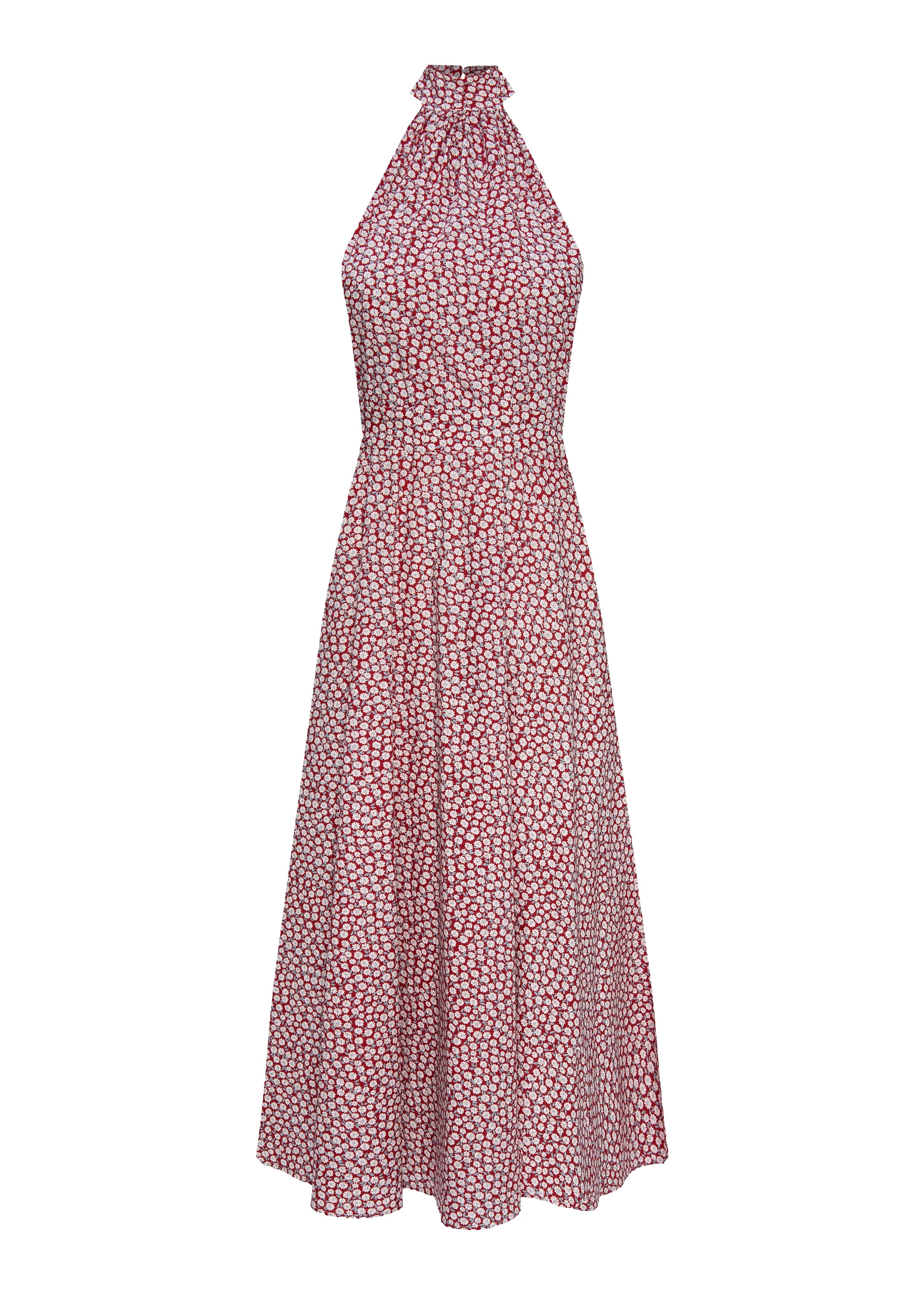 Vera Liberty Red Flowers Dress