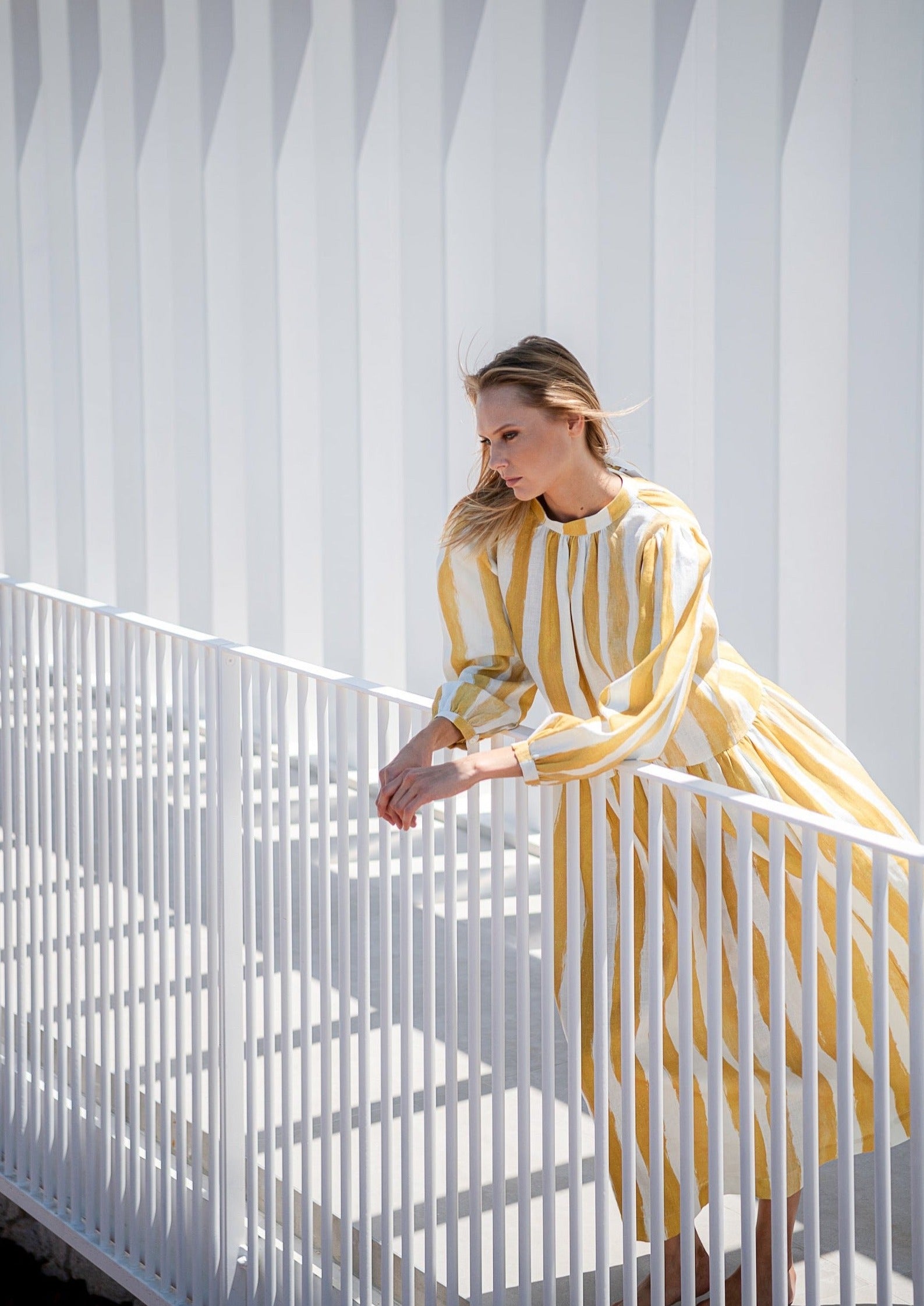 Ginger Yellow Stripes Dress